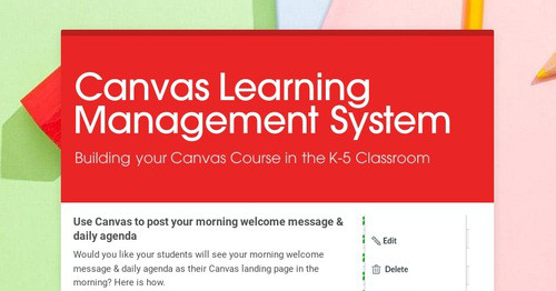 Canvas Learning Management System