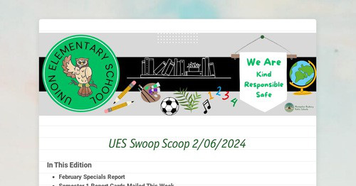 UES Swoop Scoop | Smore Newsletters