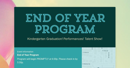 End of Year Program | Smore Newsletters