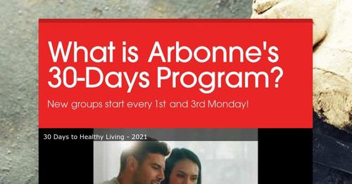 What is Arbonne's 30-Days Program? | Smore Newsletters