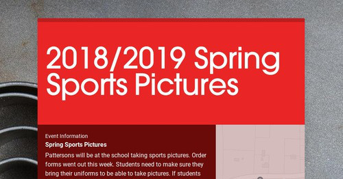 2018/2019 Spring Sports Pictures | Smore Newsletters