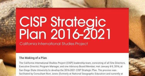 CISP Strategic Plan 2016-2021 | Smore Newsletters for Education
