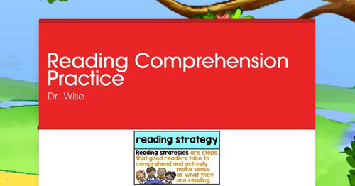 Reading Comprehension Practice | Smore Newsletters for Education