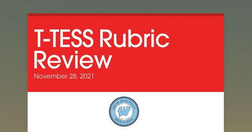 T-TESS Rubric Review | Smore Newsletters