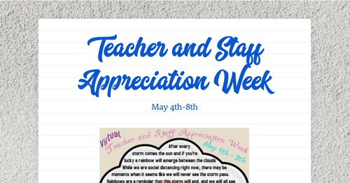 Teacher and Staff Appreciation Week | Smore Newsletters for Education