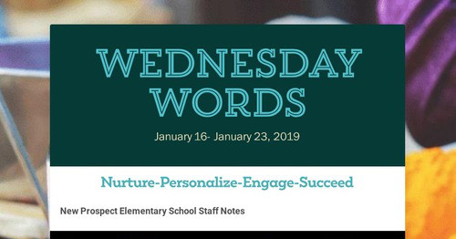 Wednesday Words | Smore Newsletters for Education