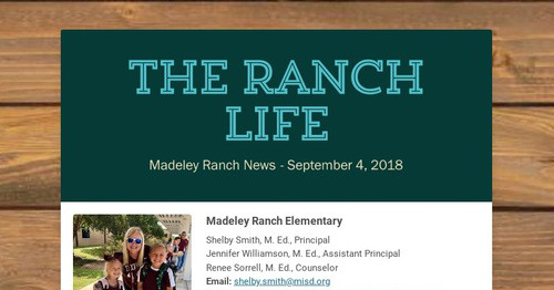 The Ranch Life | Smore Newsletters for Education