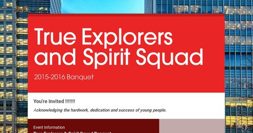 True Explorers and Spirit Squad | Smore Newsletters