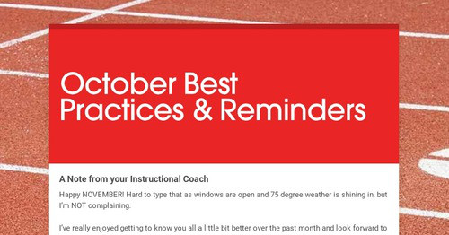 October Best Practices & Reminders | Smore Newsletters