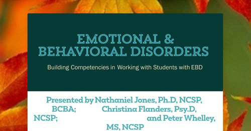 Emotional & Behavioral Disorders | Smore Newsletters
