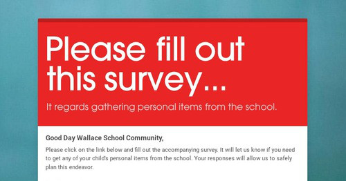 Please fill out this survey... | Smore Newsletters