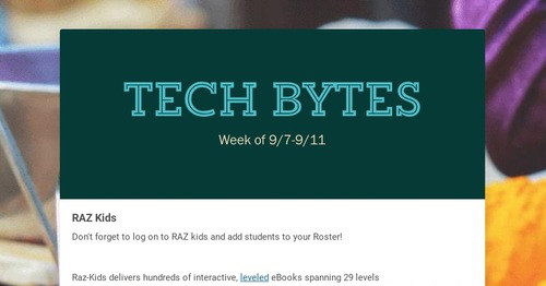Tech Bytes | Smore Newsletters