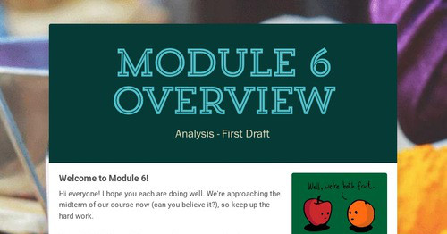 Module 6 Overview
