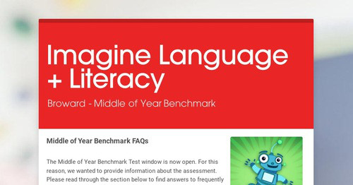 Imagine Language + Literacy | Smore Newsletters for Education