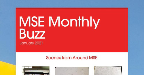 MSE Monthly Buzz | Smore Newsletters