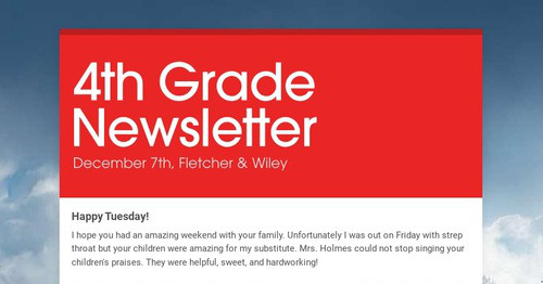 4th Grade Newsletter | Smore Newsletters