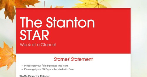 The Stanton STAR | Smore Newsletters