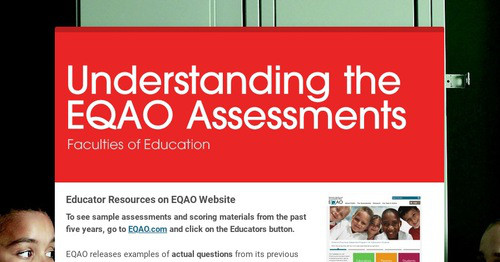 Understanding the EQAO Assessments | Smore Newsletters