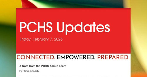 PCHS Updates | Smore Newsletters