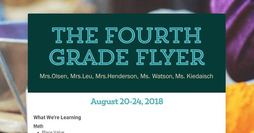 The Fourth Grade Flyer | Smore Newsletters