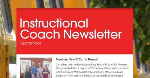 Instructional Coach Newsletter | Smore Newsletters for Education