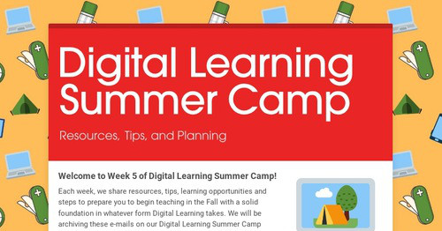 Digital Learning Summer Camp | Smore Newsletters for Education