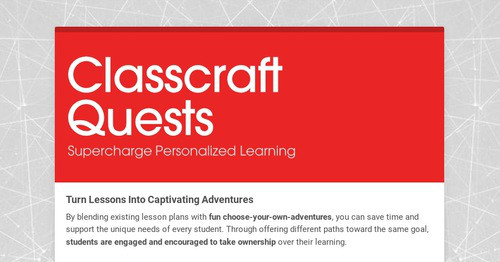 Classcraft Quests | Smore Newsletters