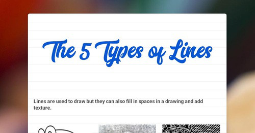 The 5 Types of Lines | Smore Newsletters