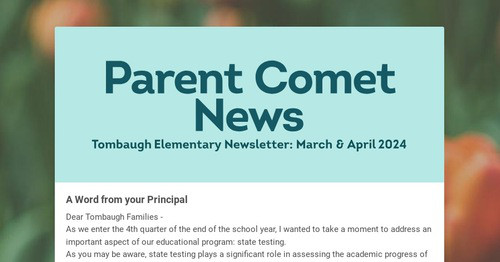 Parent Comet News | Smore Newsletters