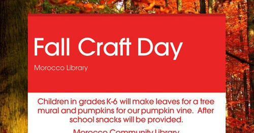 Fall Craft Day | Smore Newsletters