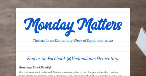 Monday Matters | Smore Newsletters
