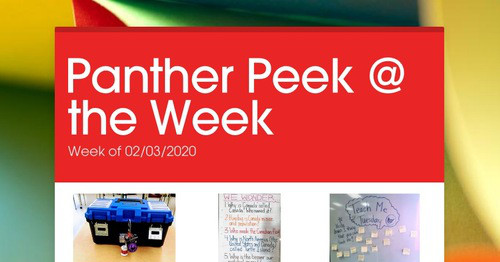 Panther Peek @ the Week | Smore Newsletters