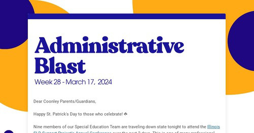 Administrative Blast | Smore Newsletters for Education