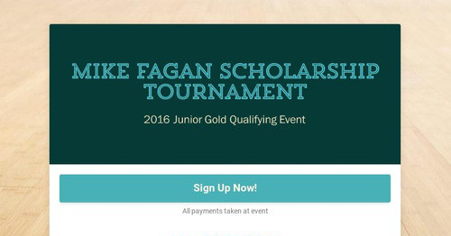 Mike Fagan Scholarship Tournament | Smore Newsletters