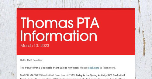 Thomas PTA Information