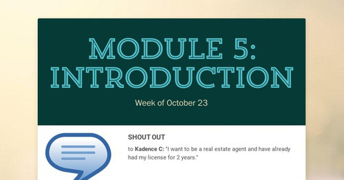 MODULE 5: Introduction | Smore Newsletters MODULE 5: Introduction | Smore Newsletters