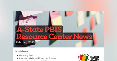 A-State PBIS Resource Center News | Smore Newsletters for Education