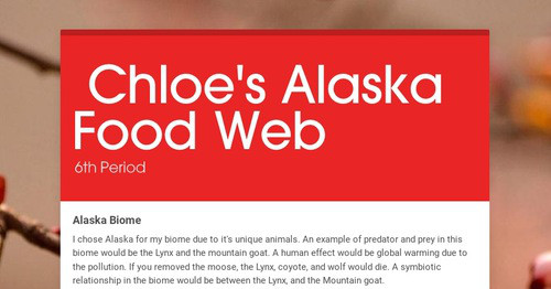 Chloe's Alaska Food Web | Smore Newsletters