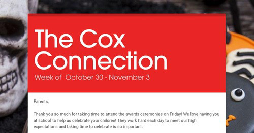 The Cox Connection | Smore Newsletters