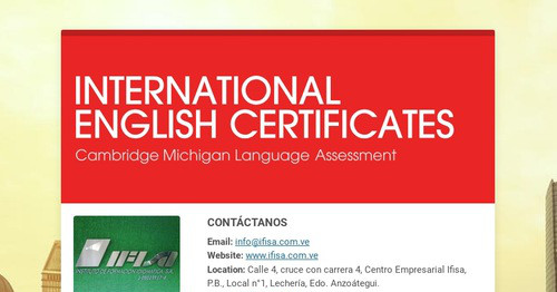 INTERNATIONAL ENGLISH CERTIFICATES | Smore Newsletters