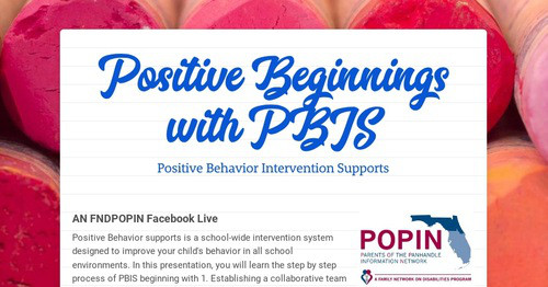 Positive Beginnings with PBIS | Smore Newsletters