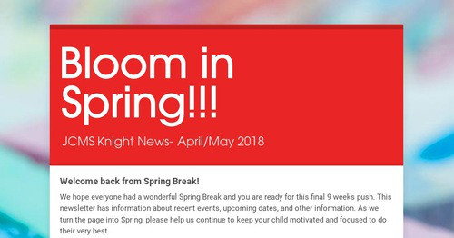 Bloom in Spring!!! | Smore Newsletters