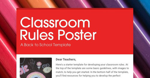Classroom Rules Poster | Smore