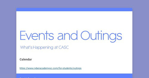 Events and Outings | Smore Newsletters
