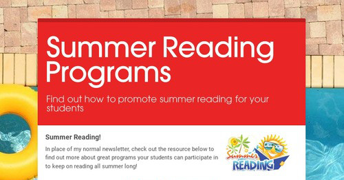 Summer Reading Programs | Smore Newsletters