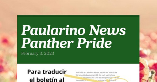 Paularino News Panther Pride | Smore Newsletters for Education