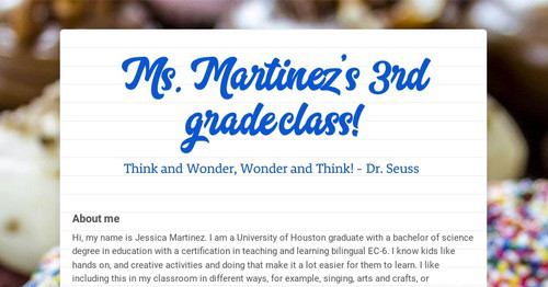 Ms. Martinez's 3rd grade class! | Smore Newsletters