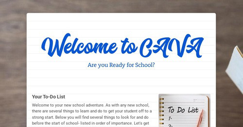 Welcome to CAVA | Smore Newsletters