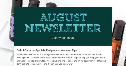 August Newsletter | Smore Newsletters for Business
