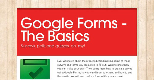 Google Forms - The Basics | Smore Newsletters